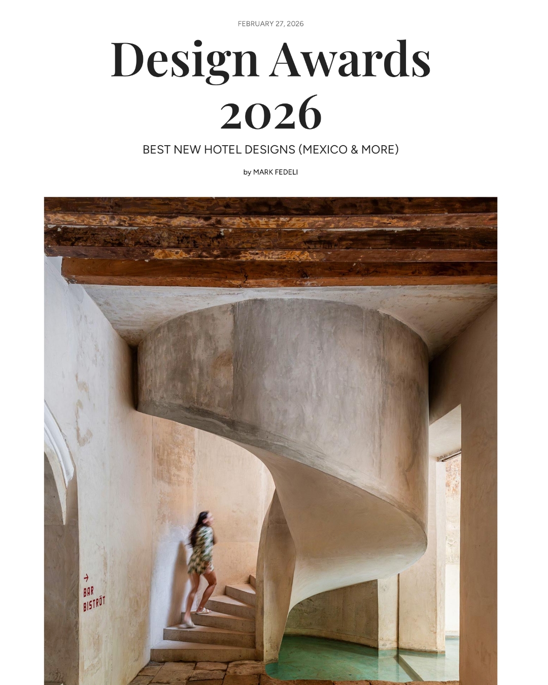 Tablet Hotels / Michelin Guide Best New Hotel Designs 2026 - Riad Botanica